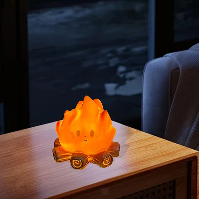 CAMPFIRE NIGHT LIGHT Compact Cartoon Nightlight for Living Room Home ...
