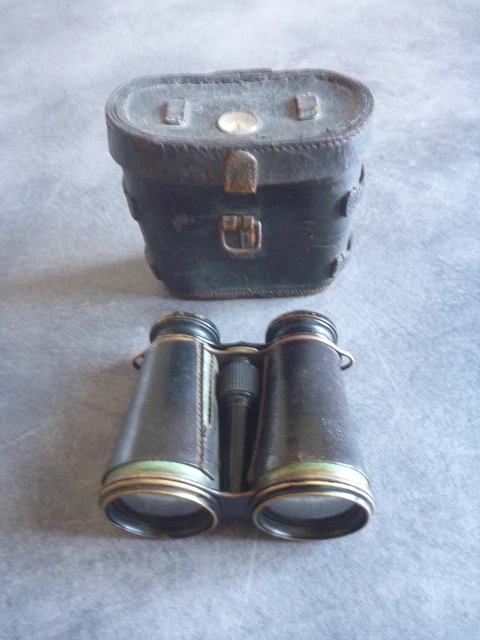 JUMELLES ET BOUSSOLE Ancien accessoire Extérieur Théâtre Opéra XIXe ...