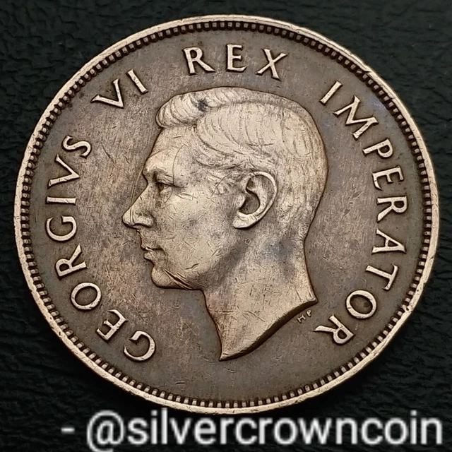 AFRICA SOUTH 🇬🇧 1 Penny 1946. KM#25. Bronze Large One Cent coin ...