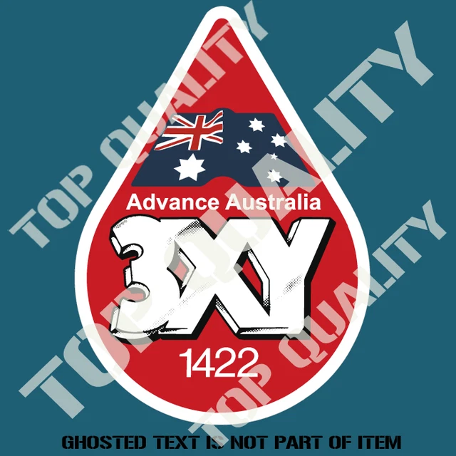 VINTAGE 3XY RADIO Station Decal Sticker Retro Australiana Patriotic ...