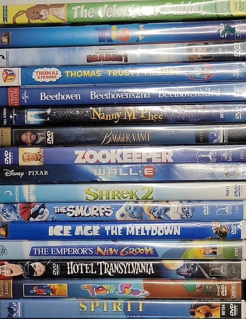 WHOLESALE LOT 100+ DVDs Kids & Family Children's Baby Pixar Disney Barbie Potter $62.10 ...