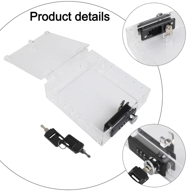 SECURE THERMOSTAT LOCK Box with Key for HVAC Controls Clear Wall ...