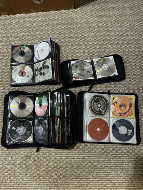 LOT OF OVER 200 Loose CDs Compact Disc 9 Rock, Rap, 90s With Binders ...