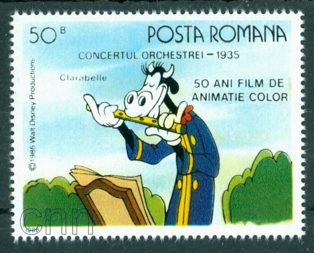 1986 DISNEY/CLARABELLE COW playing flute,Orchestra Concert,Cartoons ...