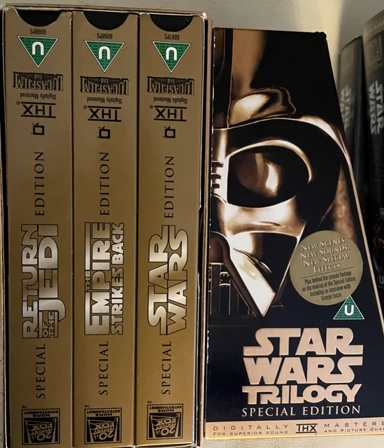 STAR WARS TRILOGY Special Edition Gold Video Box Set VHS 1997 Vintage ...
