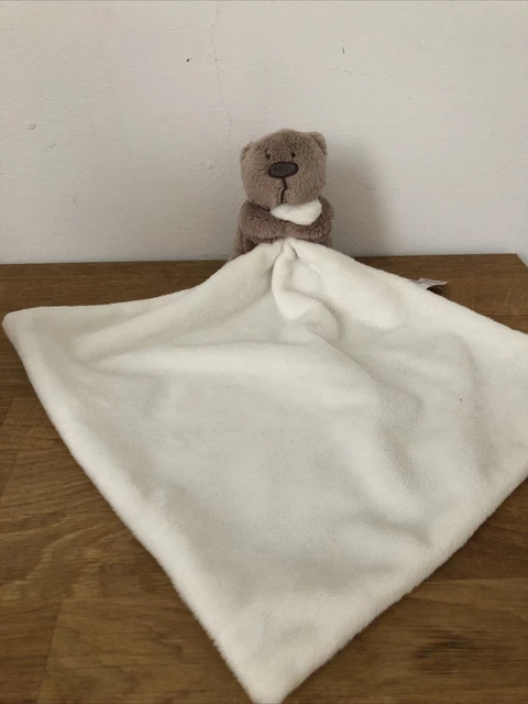 GEORGE ASDA PLUSH Teddy Bear White Soft Toy Baby Blanket £0.99 ...