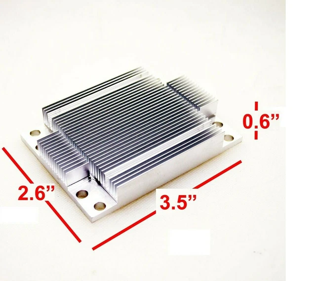 ALUMINUM HEATSINK HEAT Sink Cooling Fin Radiator 90x67x15 mm (3.5x2.6x0 ...