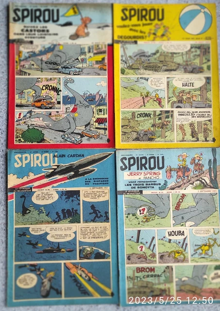 LOT DE 25 ANCIENS FASCICULES SPIROU ANNÉE 1957 no 1010 à 1035 "manquant le 1027" EUR 30,00 ...