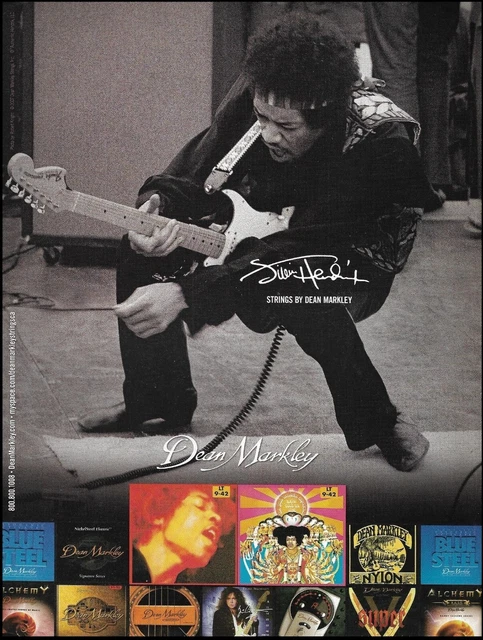 JIMI HENDIX DEAN Markley Signature Guitar Strings 2007 advertisement ...
