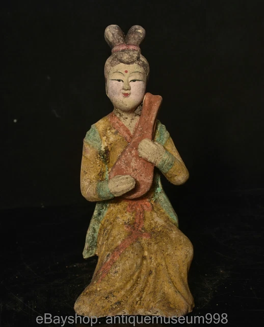 6.8 &VIEILLE CHINE Tang tricolore Tao sculpture Palais belle Pipa ...