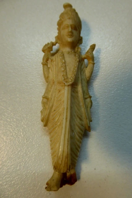 OLD CARVED INDIAN Deity Goddess Idol Shiva Antique Hindi Vishnu ...