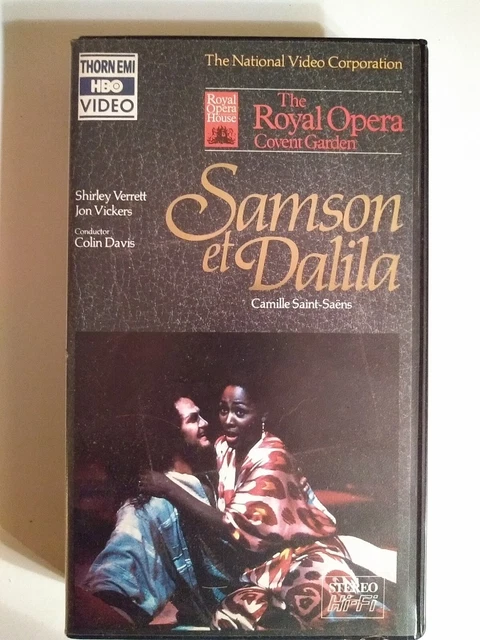 SAMSON ET DALILA VHS Camille Saint-Saens Royal Opera Covent Garden ...