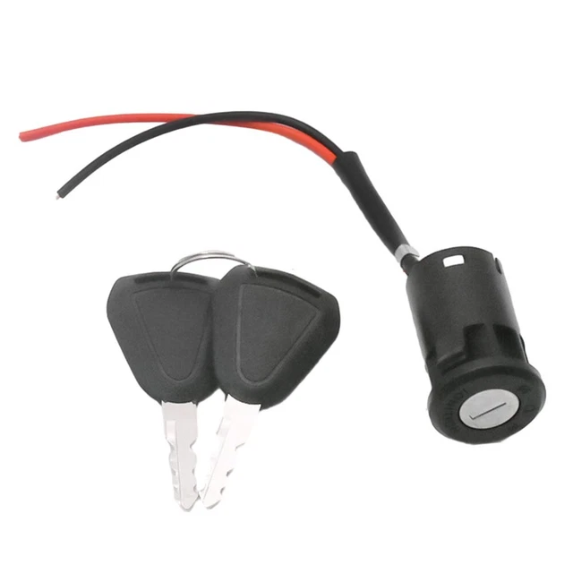FOR ELECTRIC SCOOTER Lock+Key Replaceable Ignition Switch 2 Wire ...