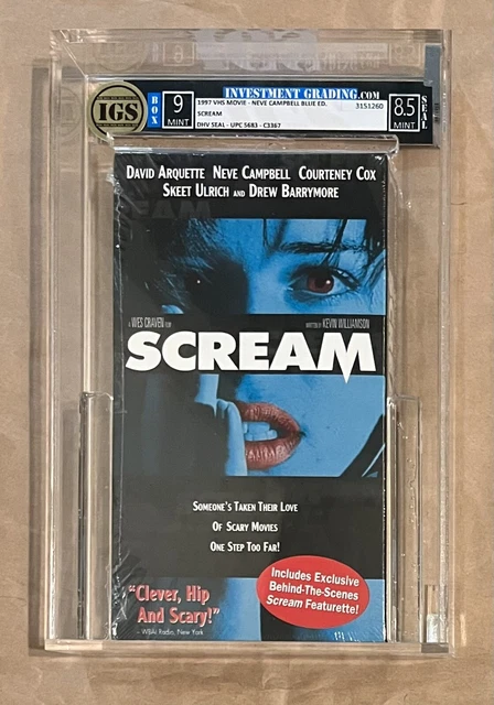 SCREAM VHS SEALED IGS Graded - 9 Mint Box / 8.5 Mint Seal [Neve ...