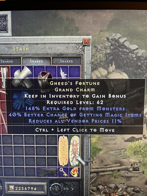 D2R DIABLO 2 Resurrected Gheed’s Fortune Charm 11 Discount 40%mf Pc&XBOX&Ps4/5 EUR 15,59 ...