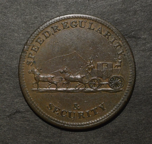 WILLIAM WATERHOUSE LAD Lane London Mail Coach Halfpenny. Token. 1831 £ ...