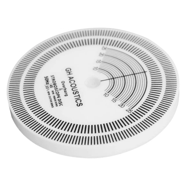 PHONOGRAPH NEEDLE DISTANCE Ruler Tool Round Stroboscope Disc Vinyl ...