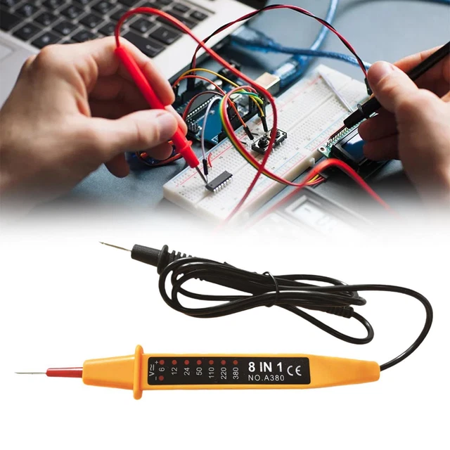 VOLTAGE TESTER PEN Electric Circuit Tester with Indicator Light 8 in 1 ...