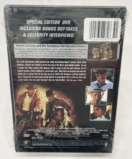 BUTCH CASSIDY AND the Sundance Kid (DVD 2000) NEW! Paul Newman & Robert ...