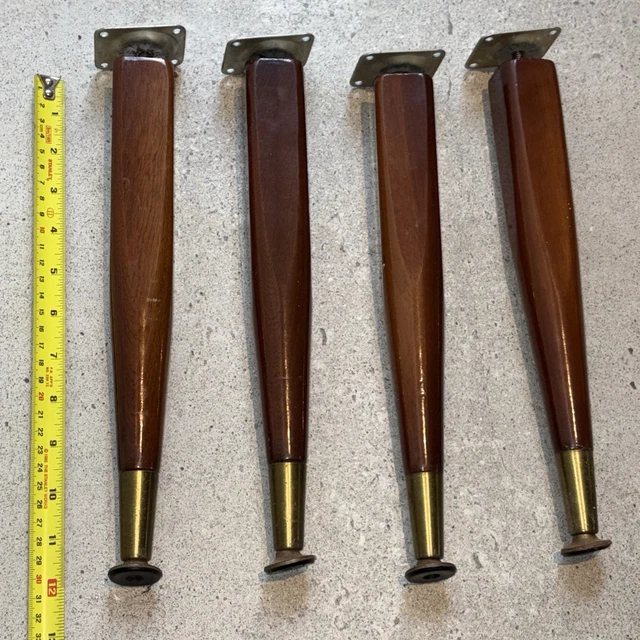 MCM RETRO DANSETTE Legs Gold 12 Inch Inc Angled Brackets Unusual ...