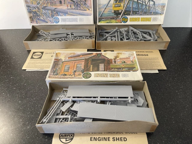 AIRFIX OO SCALE Foot Bridge, Engine Shed,Girder Bridge, Complete And ...