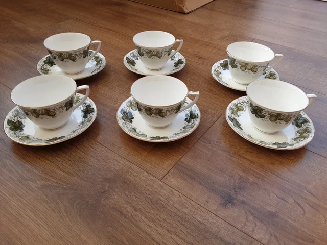 ROYAL WORCESTER, THE Worcester Hop Mathon Cup & Saucers x6 £22.99 ...
