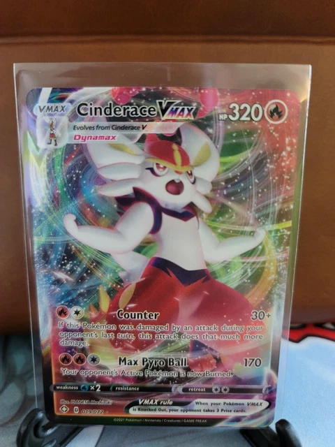CINDERACE VMAX POKEMON Shining Fates 019/072 arte completa ultra raro ...