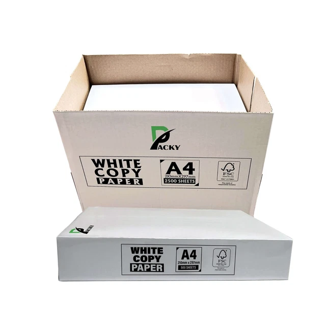 A4 PAPER WHITE 75/80Gsm Printer Copier Office Printing Paper Reams ...
