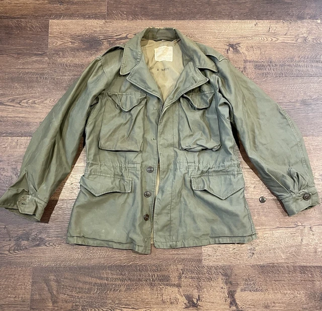 ORIGINAL WWII WW2 US M43 Field Jacket Named Battle Worn £134.81 ...