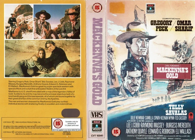 MACKENNA'S GOLD (1) Original Uk Pre-Cert Video Sleeve / Rca Video Label ...