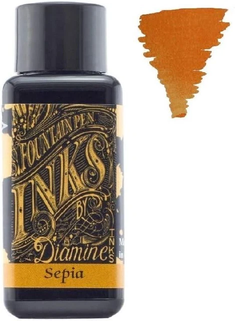 DIAMINE - 30ML Fountain Pen Ink - Core Colour Set - 6 Pack - Sepia ...