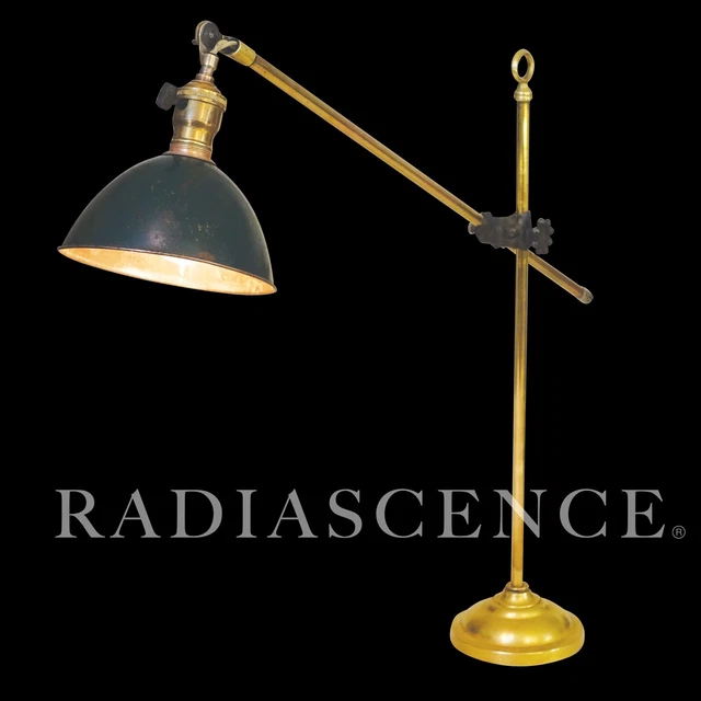 O C WHITE Industrial Machine Age All Brass Long Extension Articulating ...