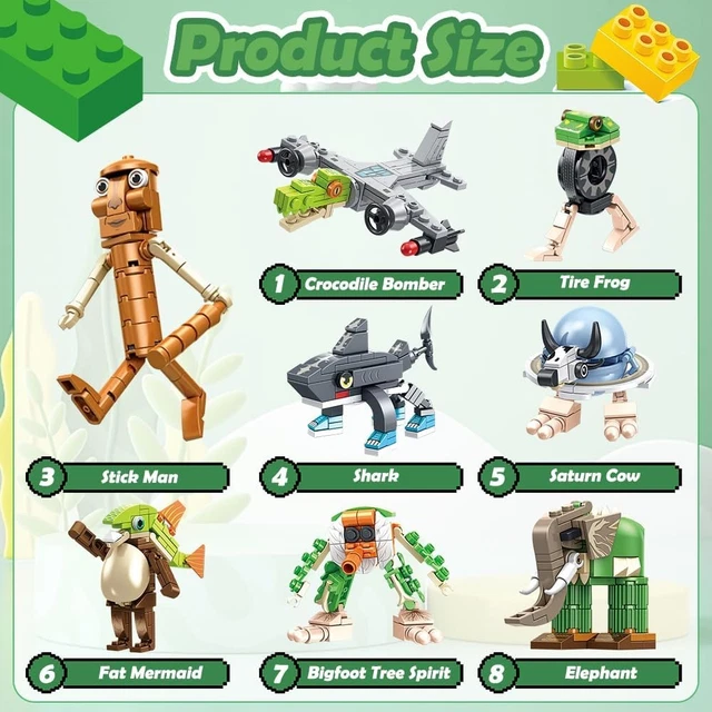 8 PIECE ITALIAN Brainrot Toy Building Blocks, Brainrot Toy for Adults ...