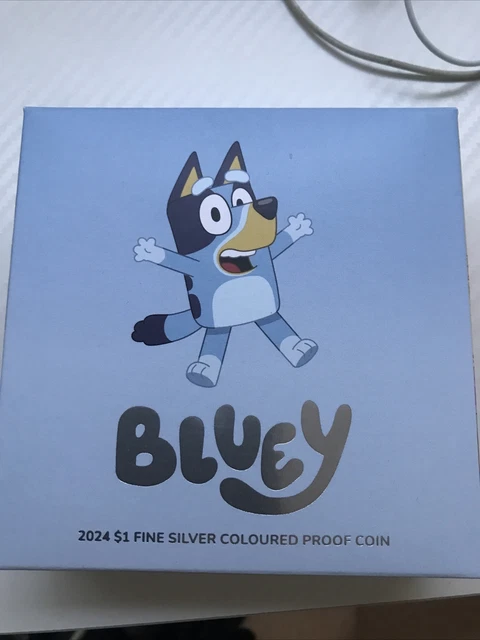 BLUEY SILVER COLOURED PROOF COIN 2024 RAM $1 DOLLARBUCK Brand New 2180/ ...