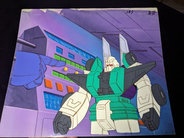 TRANSFORMERS ANIMATION CEL G1 SIXSHOT Toei Background 80's Production ...