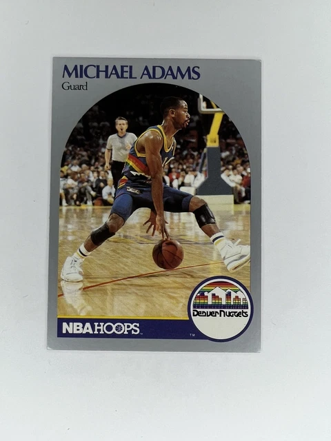 1990-91 NBA HOOPS Basketball Card #91 Michael Adams Denver Nuggets EUR ...
