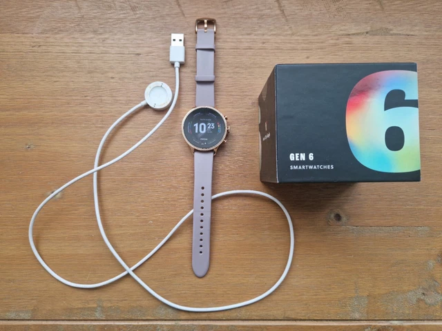 FOSSIL SMARTWATCH GEN 6 Cinturino in silicone viola diamantato FTW6068 ...