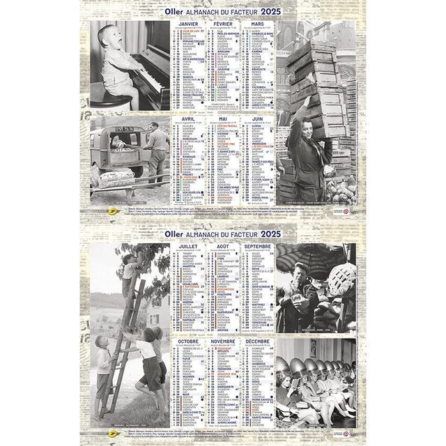 CALENDRIER DE LA Poste 2025, almanach du facteur, Scènes2 EUR 20,00 ...