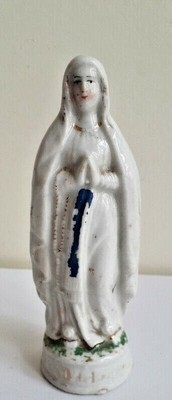 STATUETTE ANCIENNE DE La Sainte Vierge Marie biscuit émaillé EUR 15,00 ...