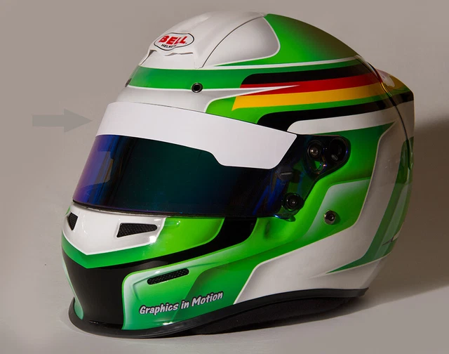 6 VISIERSTREIFEN AUFKLEBER f. BELL Helm Visier KC3 RS3-K CMR GP3 HP3 ...