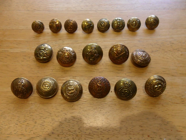 OLD WW1 WW2 Kings crown British Military Army Uniform Buttons £9.00 ...
