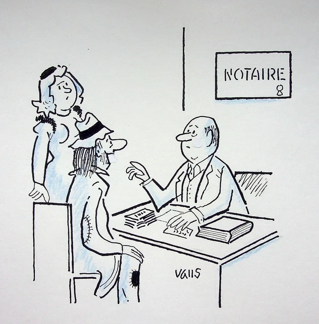 [HUMOUR - PRESSE] Guy VALLS : Visite chez le notaire - Dessin Original ...