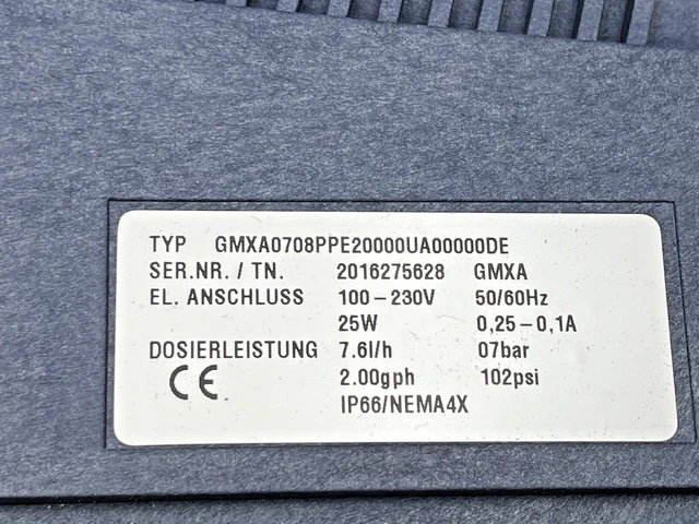 PROMINENT GMXA0708PPE20000UA00000DE Magnetdosierpumpe Prominent gamma/X ...