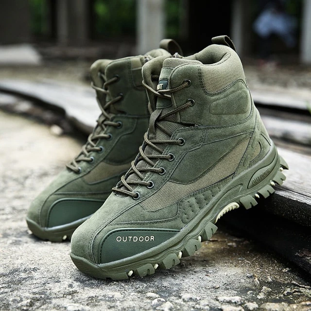 HOT MILITARY TACTICAL Boots Men Desert Combat Outdoor Side Zip Army ...