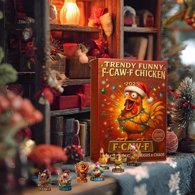 2025 CHRISTMAS F-CAW-F Chicken Advent Calendar 24 Days Xmas Countdown ...