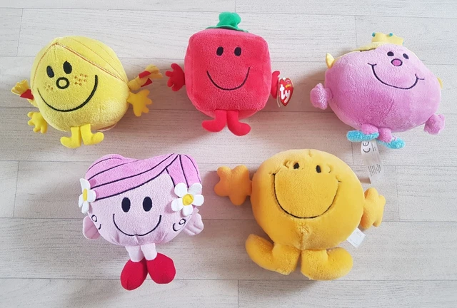 MR MEN & LITTLE MISS PLUSH BUNDLE soft toy MR STRONG sunshine HAPPY hug ...