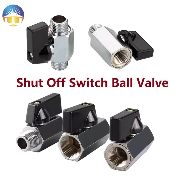 BRASS BALL VALVE Shut Off Switch Coupler Quick Connector for Air Water ...