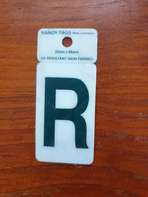 HANDY TAGS ADHESIVE Label, 35mm x 60mm--letter R $2.71 - PicClick