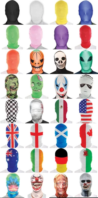 ADULT MORPH MASK Offical Morphmask Morphmasks Morphsuit Full Face Mask ...