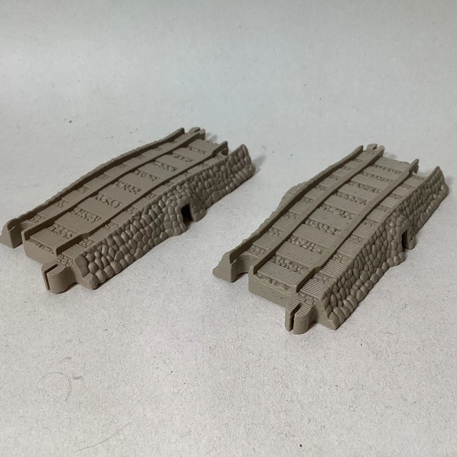 FISHER PRICE THOMAS & friends trackmaster brown beige humped track x 2 ...